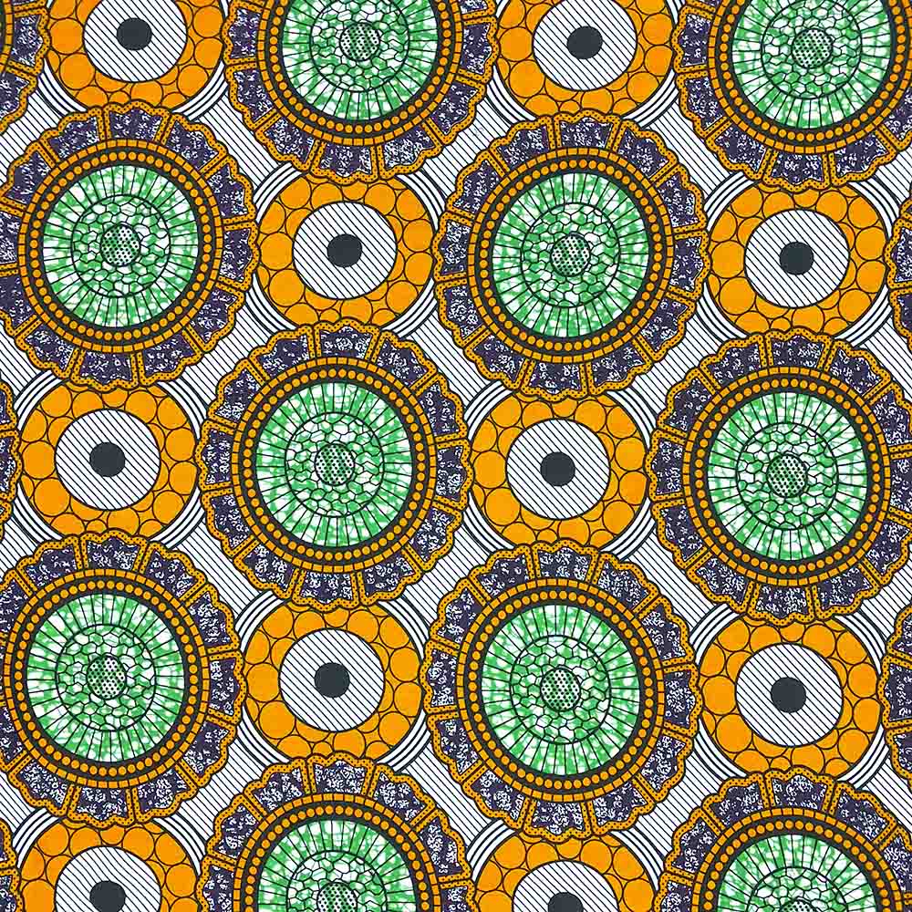 African Print Fabric (90161-2) 100% Cotton 44" Wide $4.99/Yard