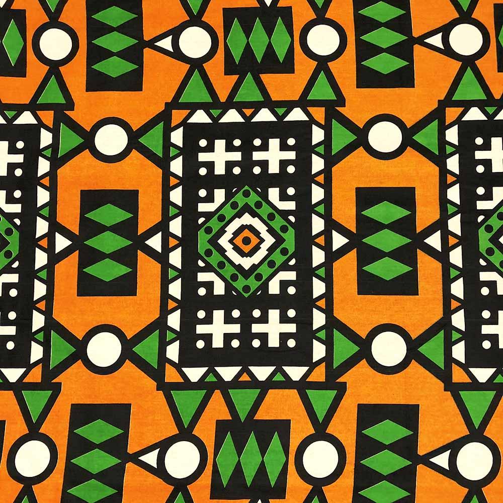 African Print Fabric (90196-4) 100% Cotton 44" Wide $4.99/Yard