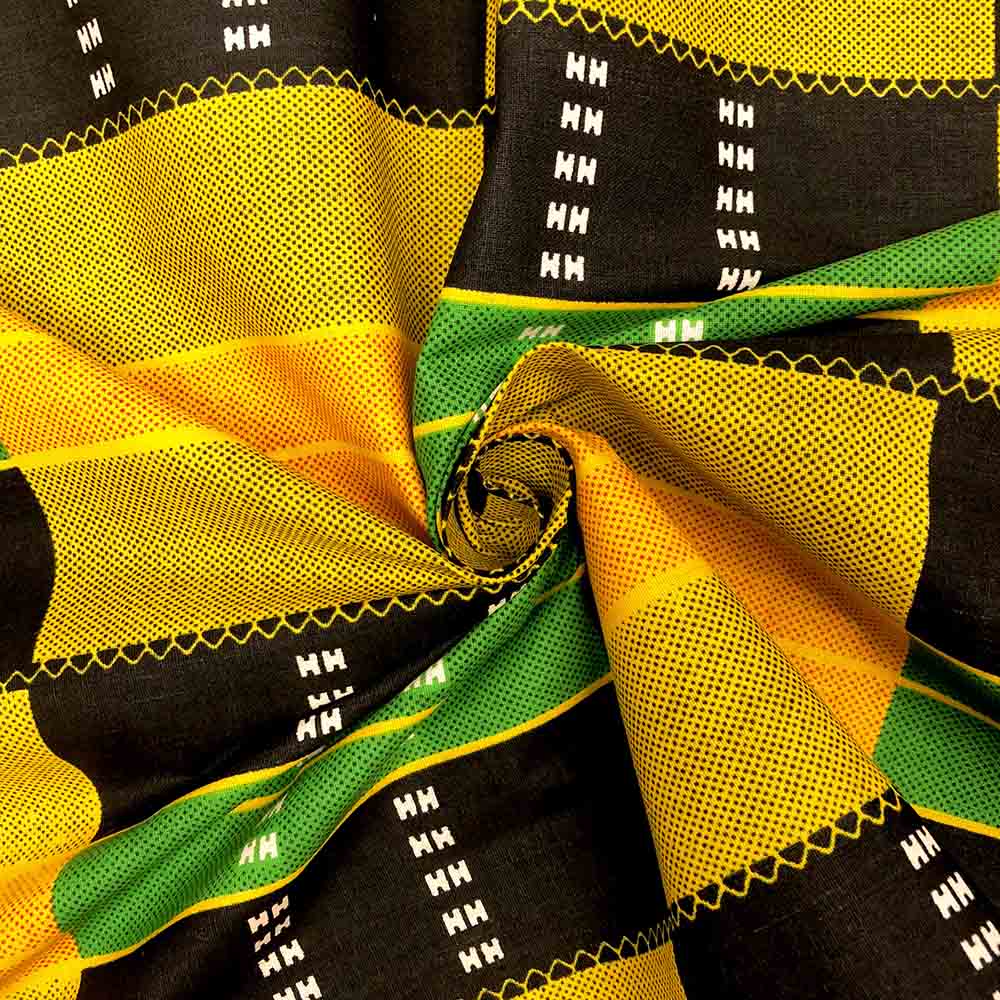 African Print Fabric (90198-2) 100% Cotton 44" Wide $4.99/Yard