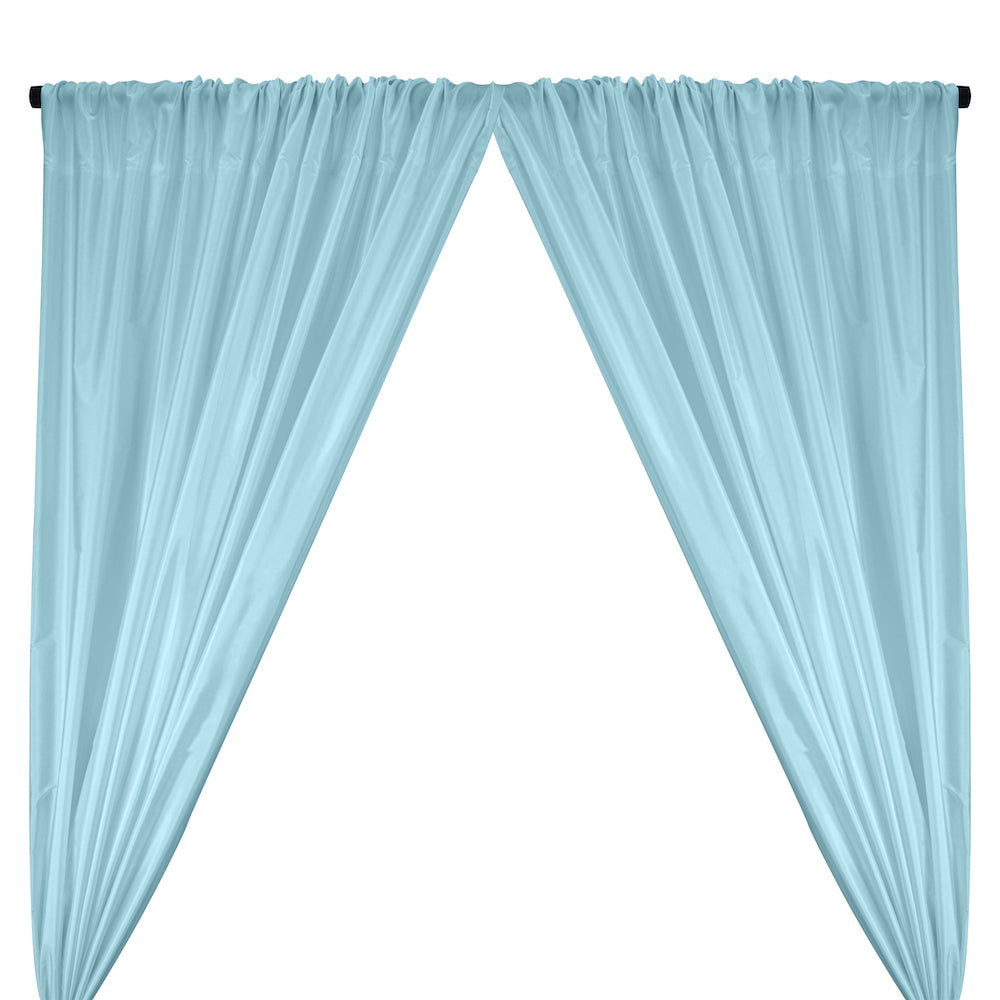 Baby Blue Polyester Taffeta Lining Fabric Curtains with Pockets for ...