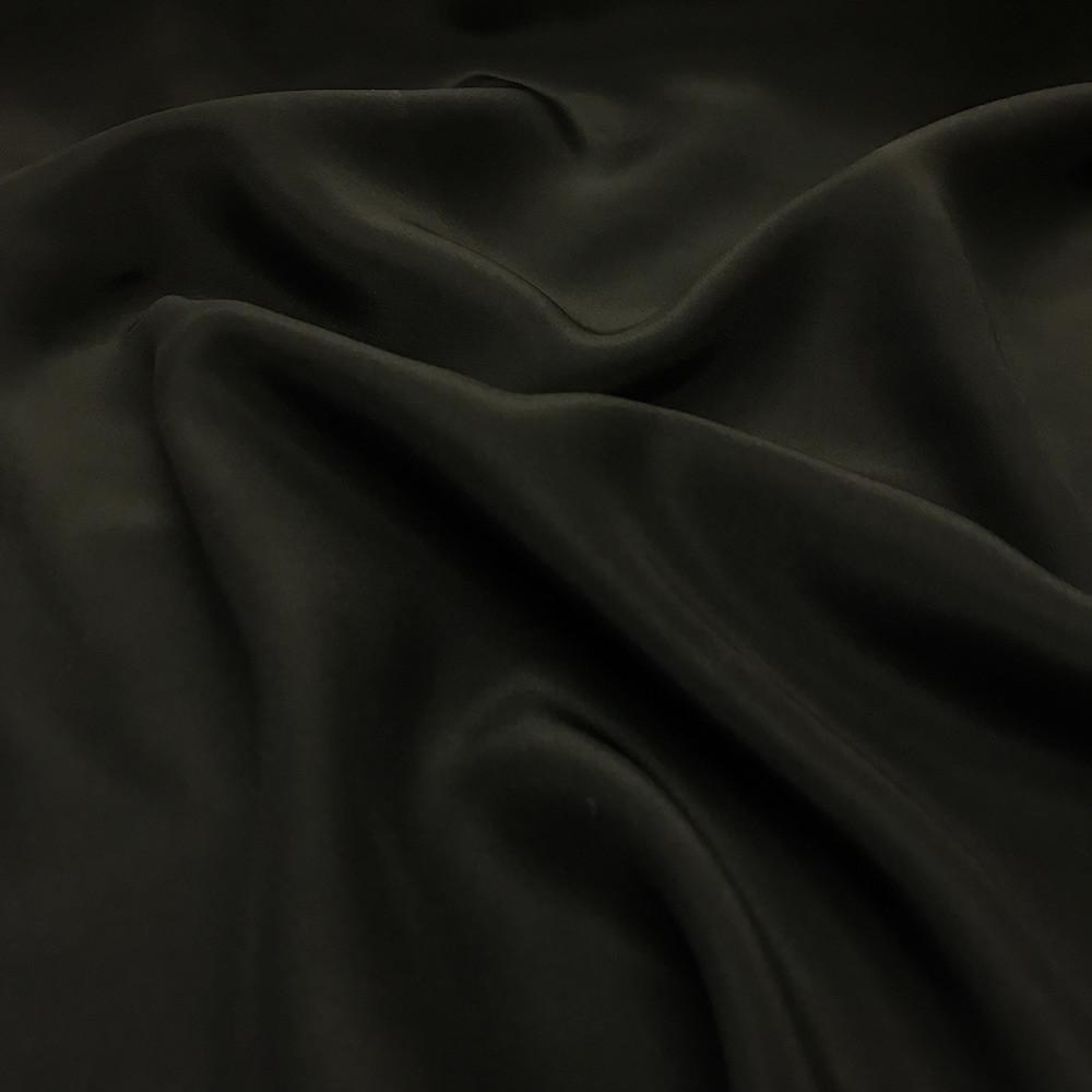 Black Silk Charmeuse Fabric Curtains with Pockets for Pipe Drape