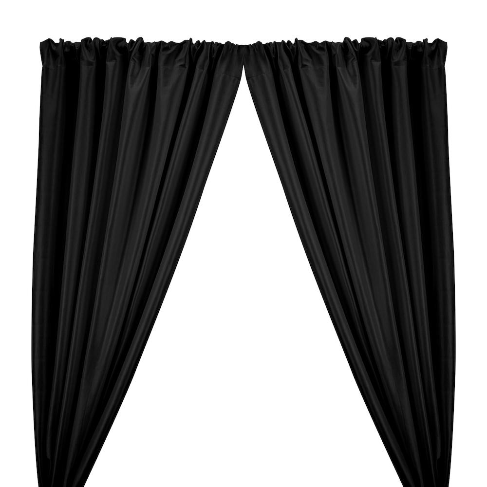 Black Stretch Taffeta Fabric Curtains with Pockets for Pipe Drape