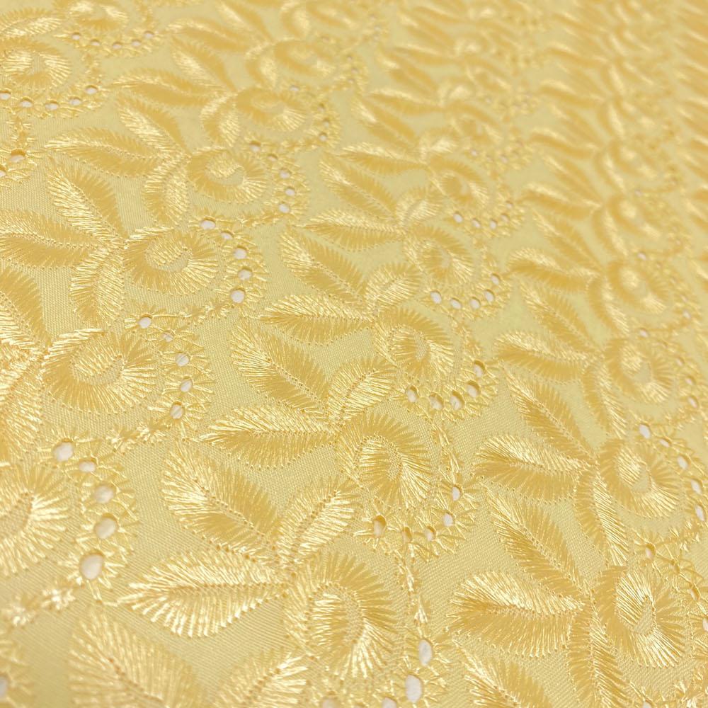 Blossom Eyelet Embroidery Fabric 100% Polyester Eyelet Sold By The Yard