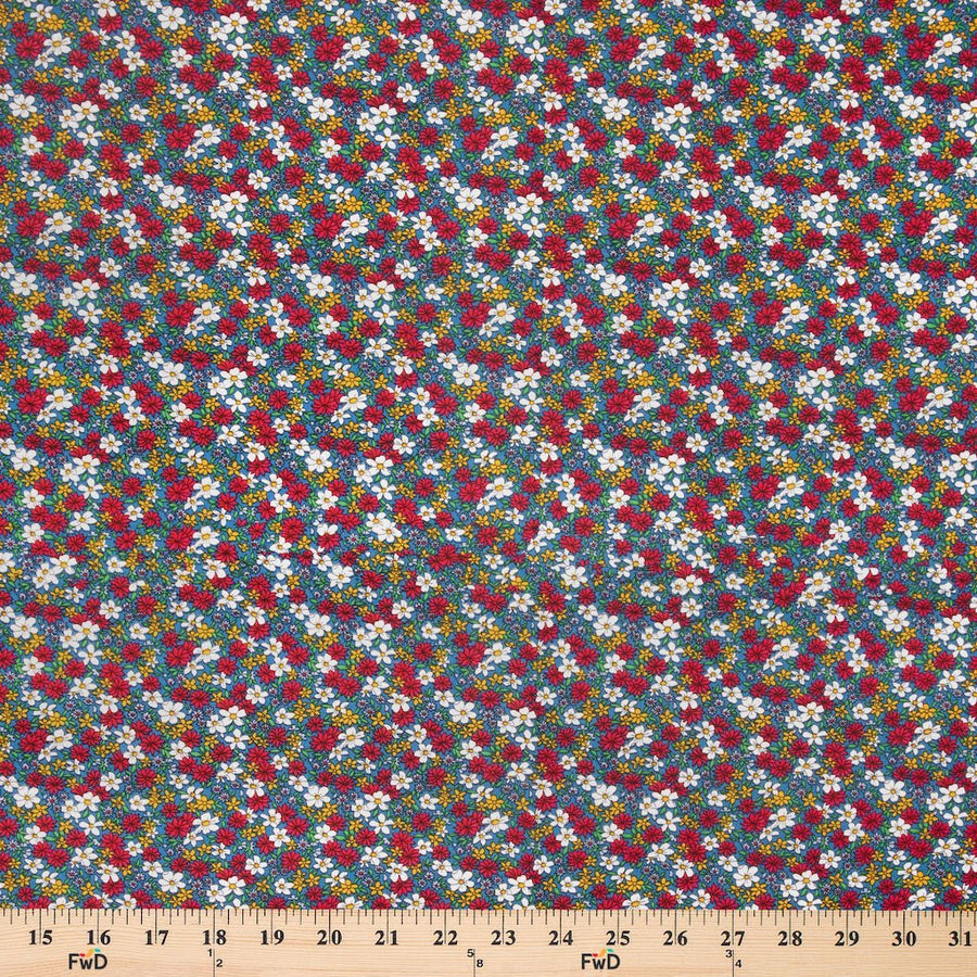 Daisy Print Fabric 100% Cotton Floral Pattern 58/60" Wide Sold BTY