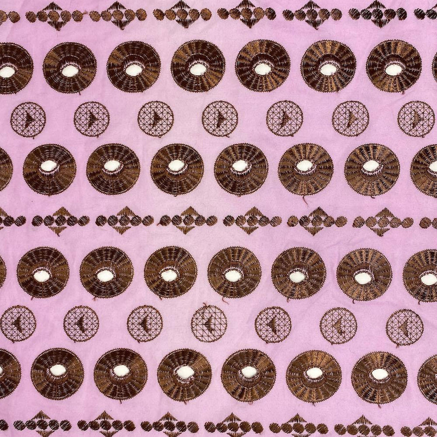 Discus Embroidery on Organza Lace Fabric 52" Wide $14.99/Yard