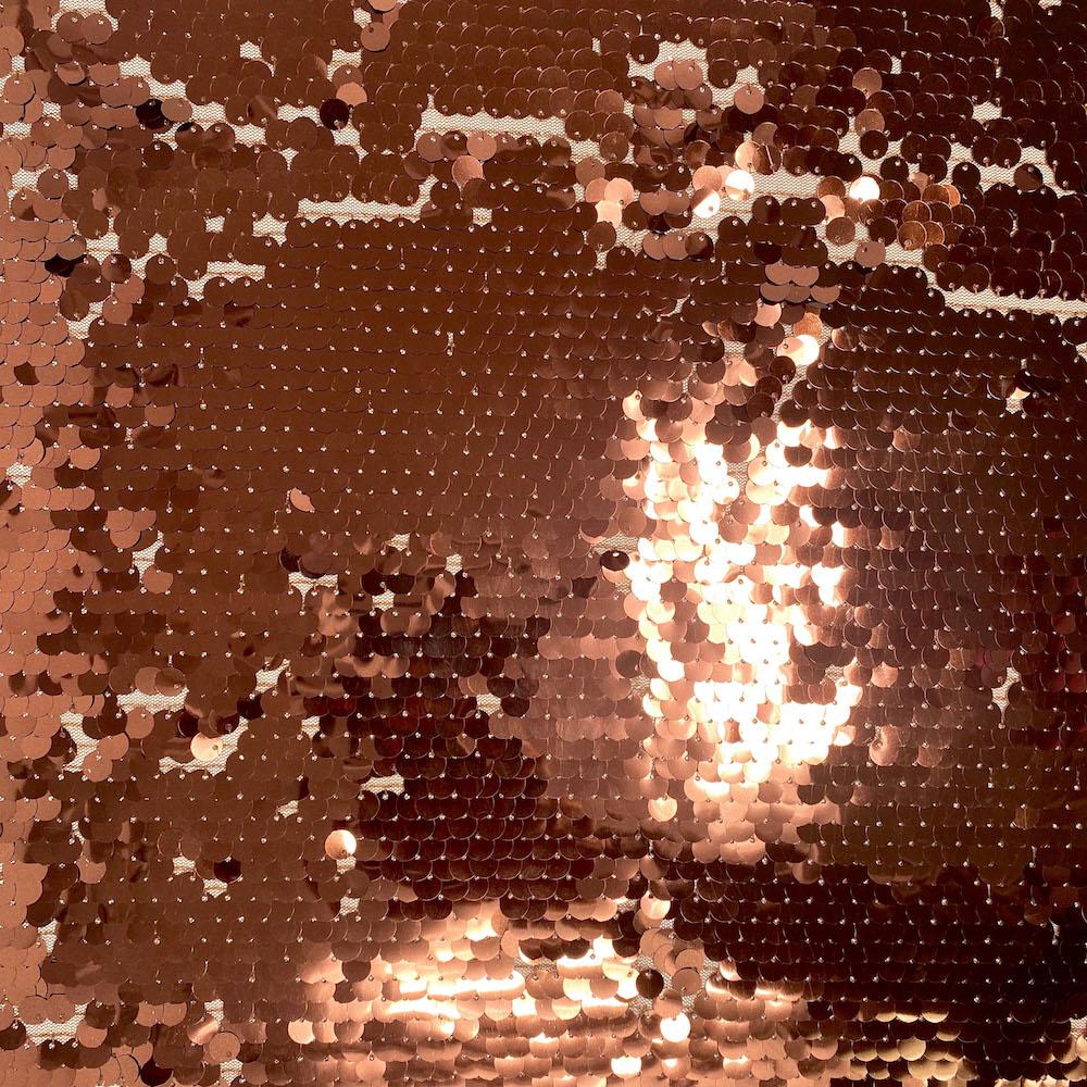 Brown Fish Scale Sequins Fabric 53" Wide Sold By The Yard