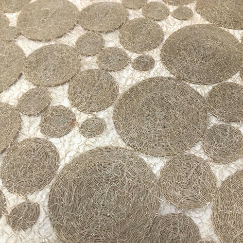 Circle Corded on Mesh Fabric 54" Wide $24.99/Yard