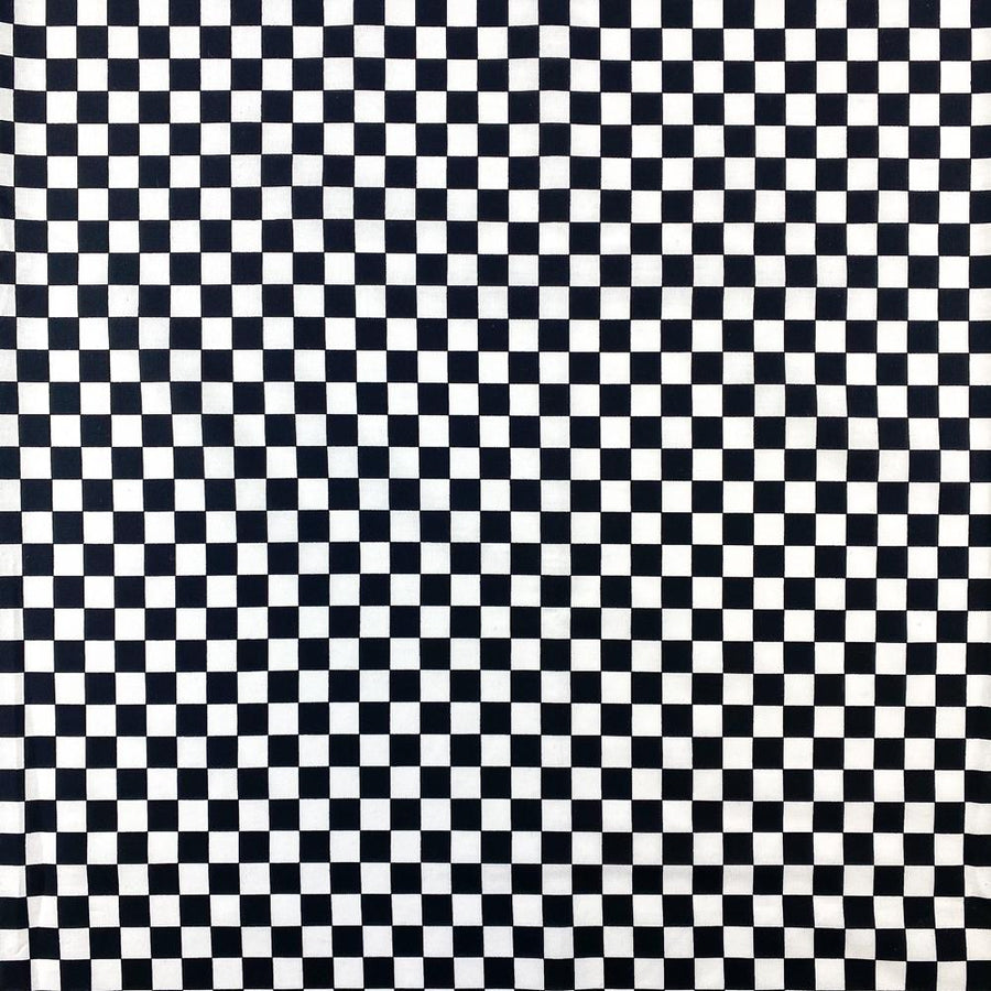 Checkered Printed Poplin Fabric By The Yard