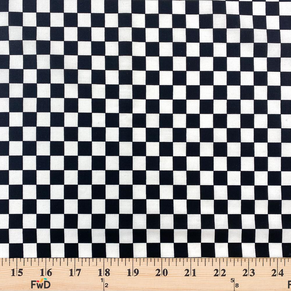 Checkered Printed Poplin Fabric By The Yard