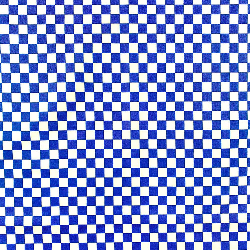 Checkered Printed Poplin Fabric By The Yard