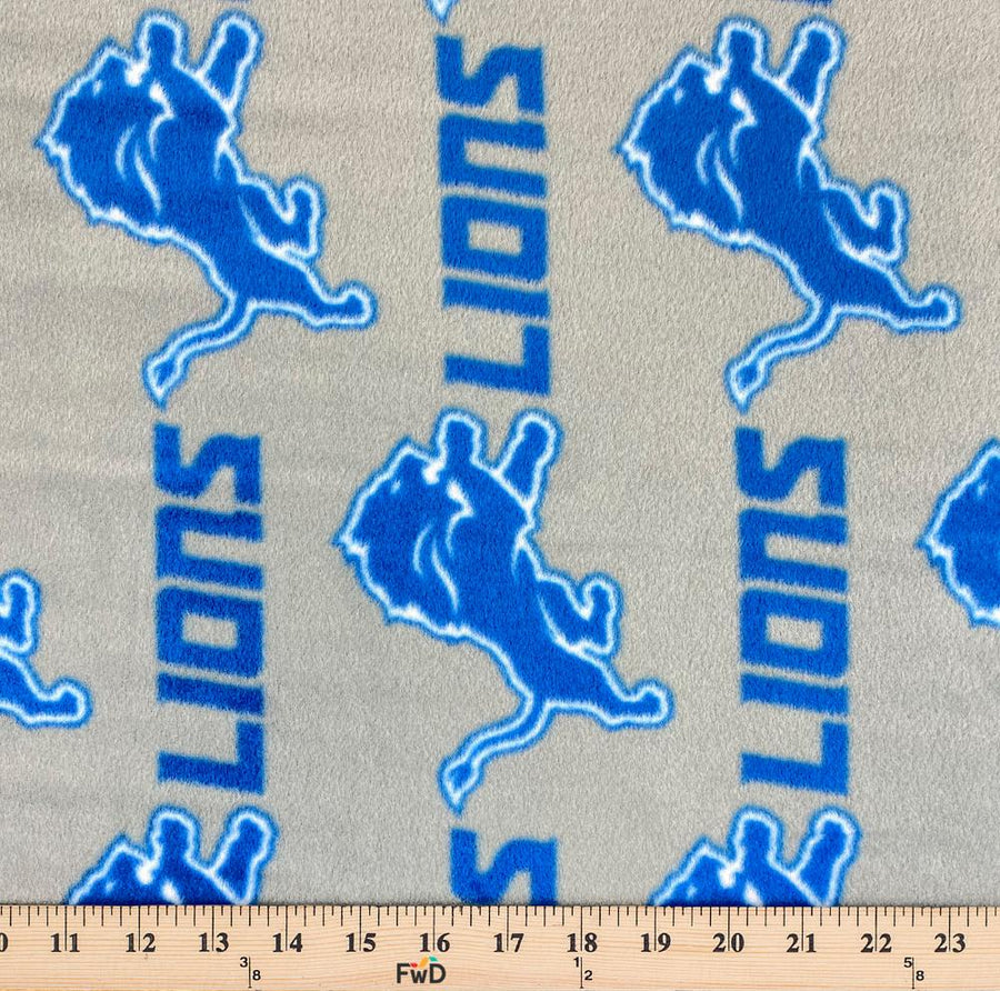 Detroit Lions Fleece Fabric By The Yard