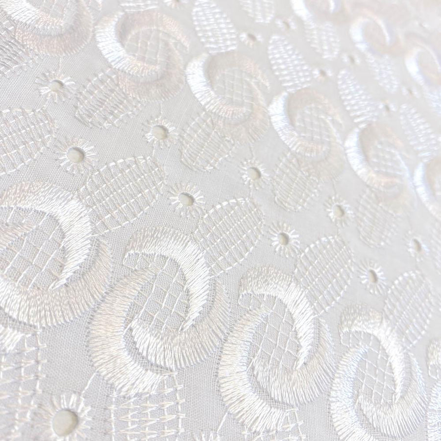 Eyelet Spiral Embroidery Fabric 43" Wide Polyester By the yard