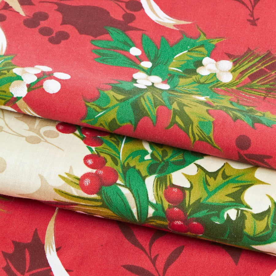Mistletoe Printed Broadcloth Fabric
