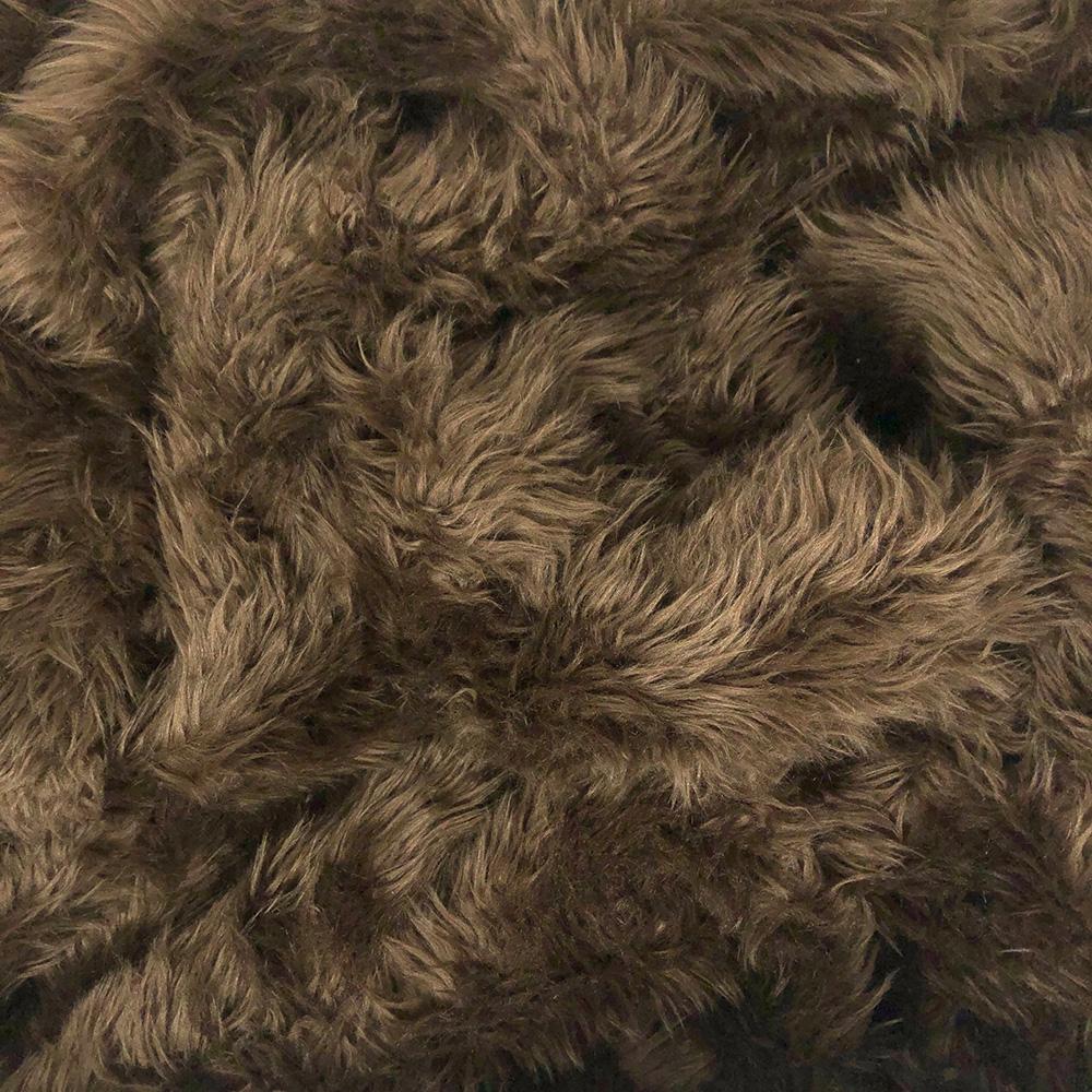Faux Fur Fabric Shag Brown 60" Wide $14.95/yard 100% Polyester BTY