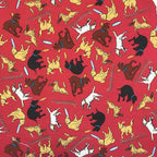 Frisbee Red Print Fabric Cotton Polyester Broadcloth $4.99/yard