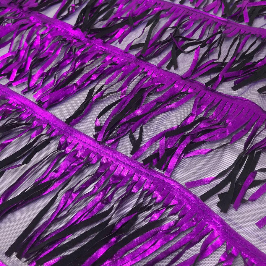 Fringe Layered Embroidery on Mesh Fabric 60" Wide On Sale $14.99/Yard