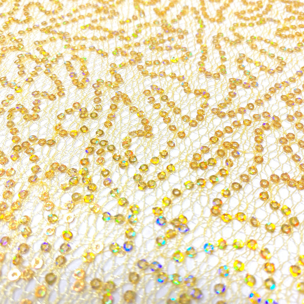 Embroidery Sequins on Tulle Mesh 52" Wide 100% Polyester ON SALE!