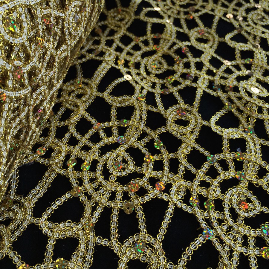 Corded Sequin Lace 58/60" Wide $9.25/Yard 100% Polyester