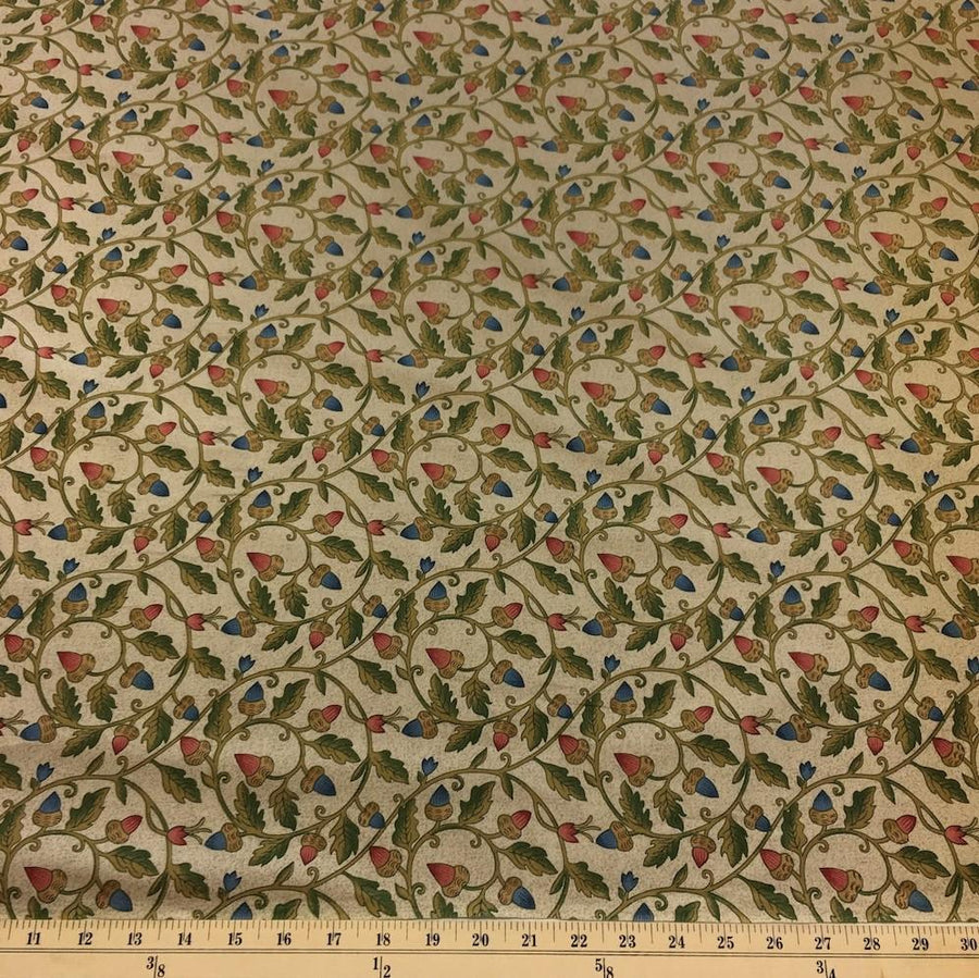 Acorn Tan Printed Cotton Fabric 60" wide $4.99/yard