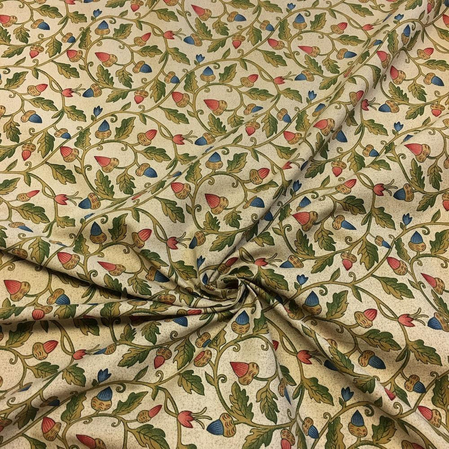 Acorn Tan Printed Cotton Fabric 60" wide $4.99/yard