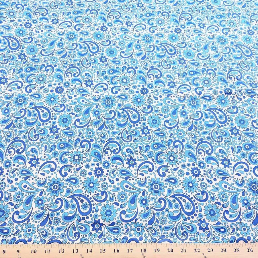 Royal Blue Sky Printed Cotton 44/45" Wide $4.99/yard