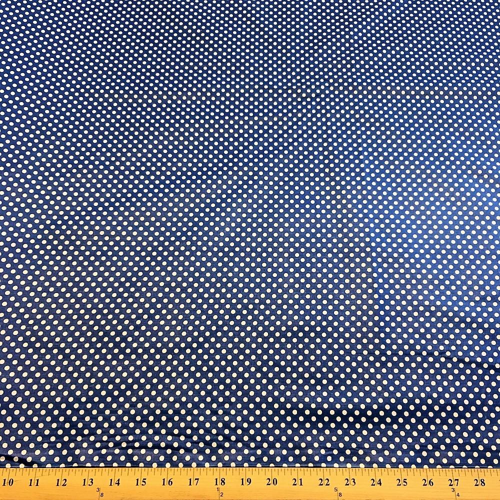 Royal Blue Polka Dot Printed Cotton 44/45" Wide $4.99/yard 100% Cotton