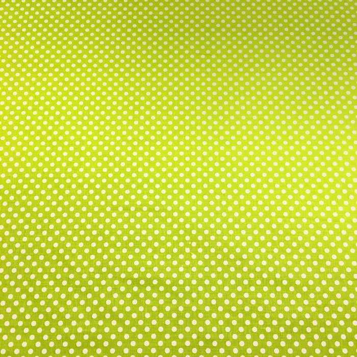 Lime Polka Dot Printed Cotton 44/45" Wide $4.99/yard 100% Cotton