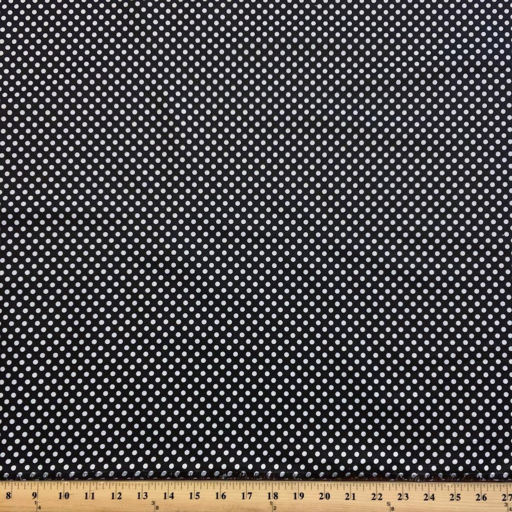Black Polka Dot Printed Cotton 44/45" Wide $4.99/yard 100% Cotton