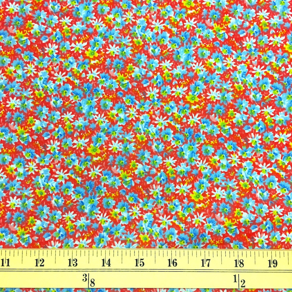 Ixia Red Print Fabric Cotton Broadcloth $4.99/yard