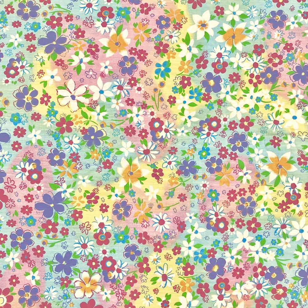 June Multi-color Print Fabric Cotton Polyester Broadcloth $4.99/yard