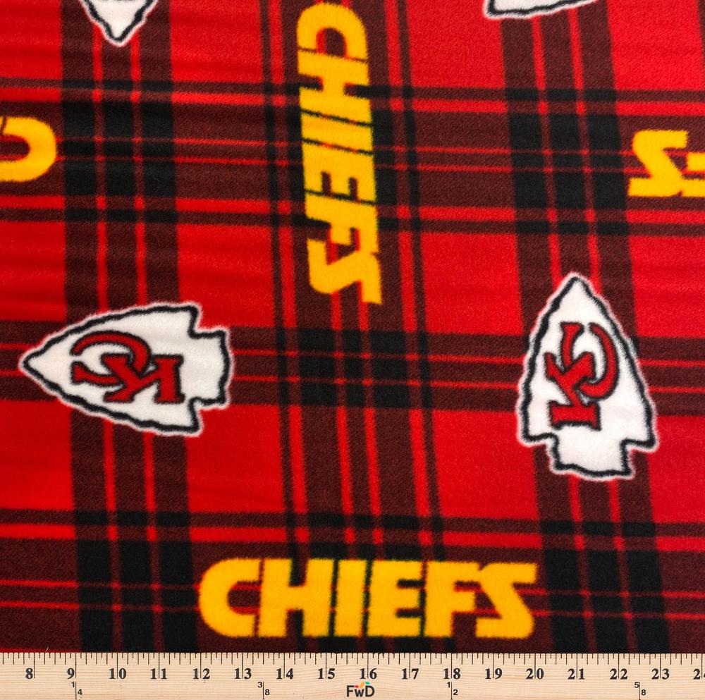 Kansas City Chiefs Fleece Fabric By The Yard