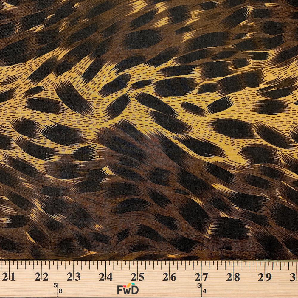 Leopard Print Chiffon Fabric 44/45" Wide Sold By The Yard On Sale!