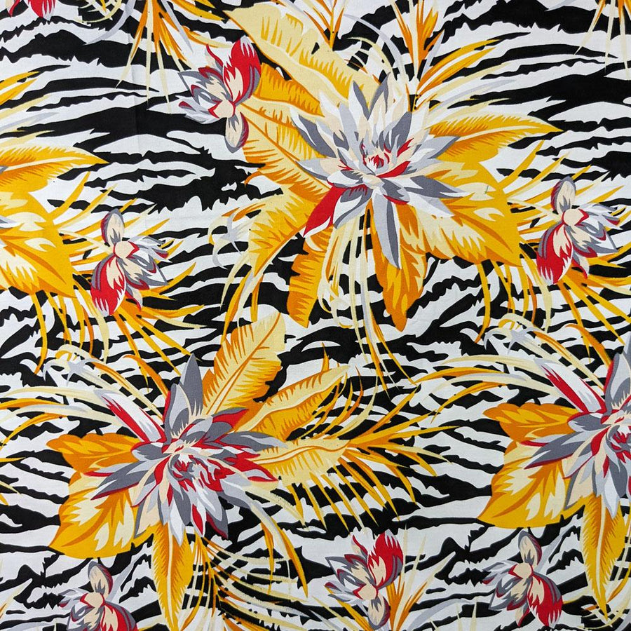 Lotus Printed Broadcloth Fabric