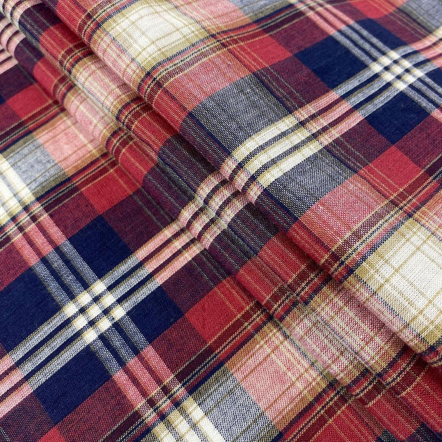 Madras Plaid Fabric (Style 16109) 100% Cotton 44/45" Wide $4.99/Yard