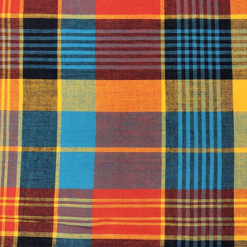Madras Plaid Fabric (Style 49) 100% Cotton 44/45" Wide $4.99/Yard