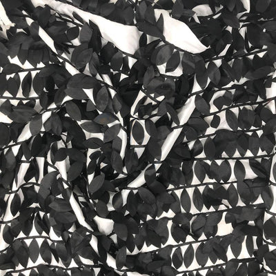 Mango Leaf Embroidery on Taffeta Fabric $14.99/Yard 60" Width ON SALE!