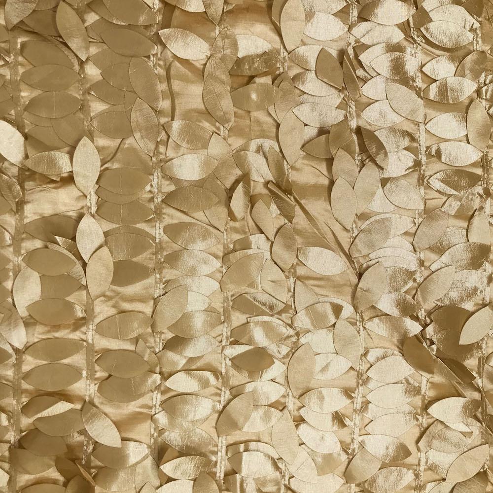 Mango Leaf Embroidery on Taffeta Fabric $14.99/Yard 60" Width ON SALE!