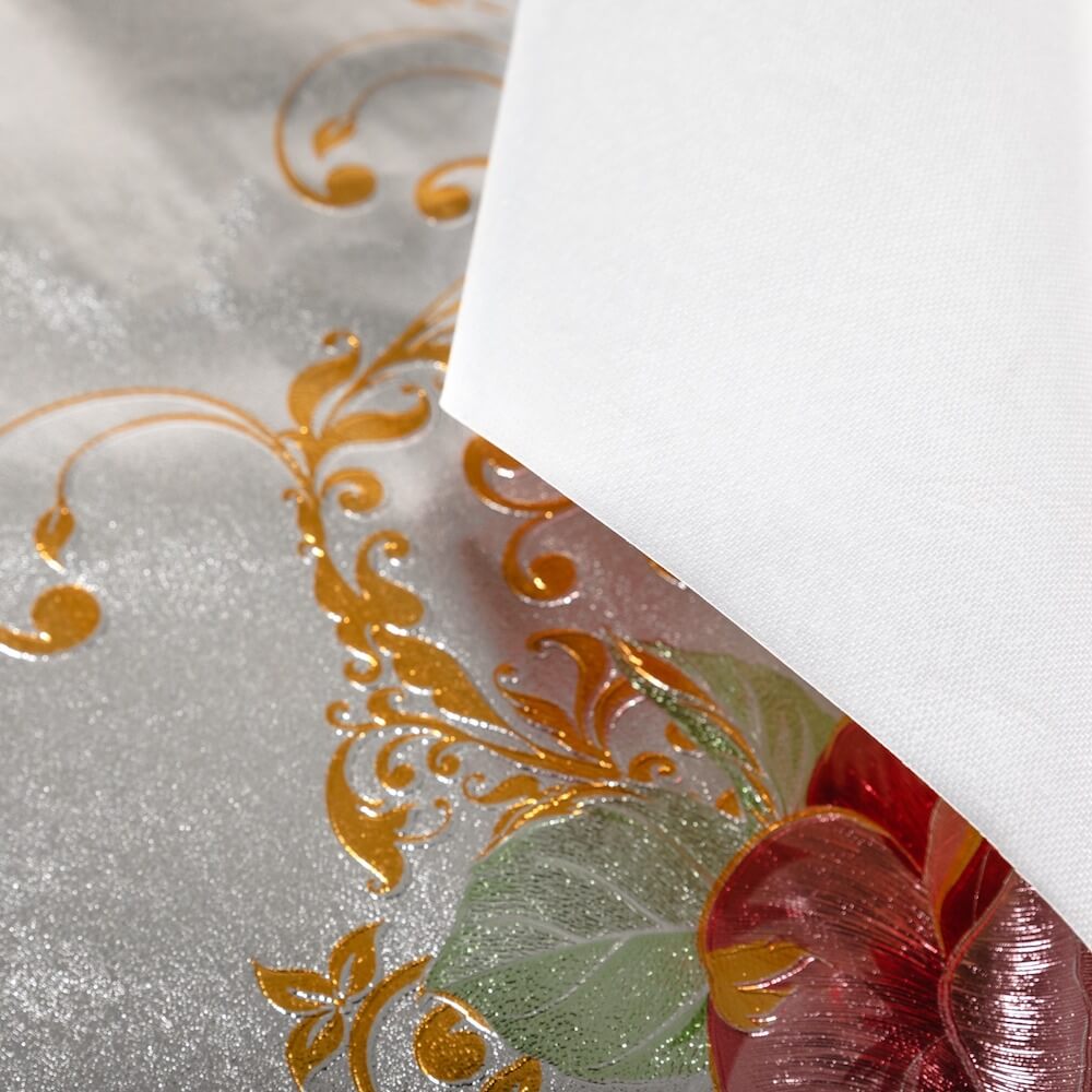 Rose Metallic Oilcloth Fabric | Fabric Wholesale Direct
