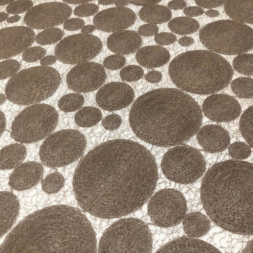 Circle Corded on Mesh Fabric 54" Wide $24.99/Yard