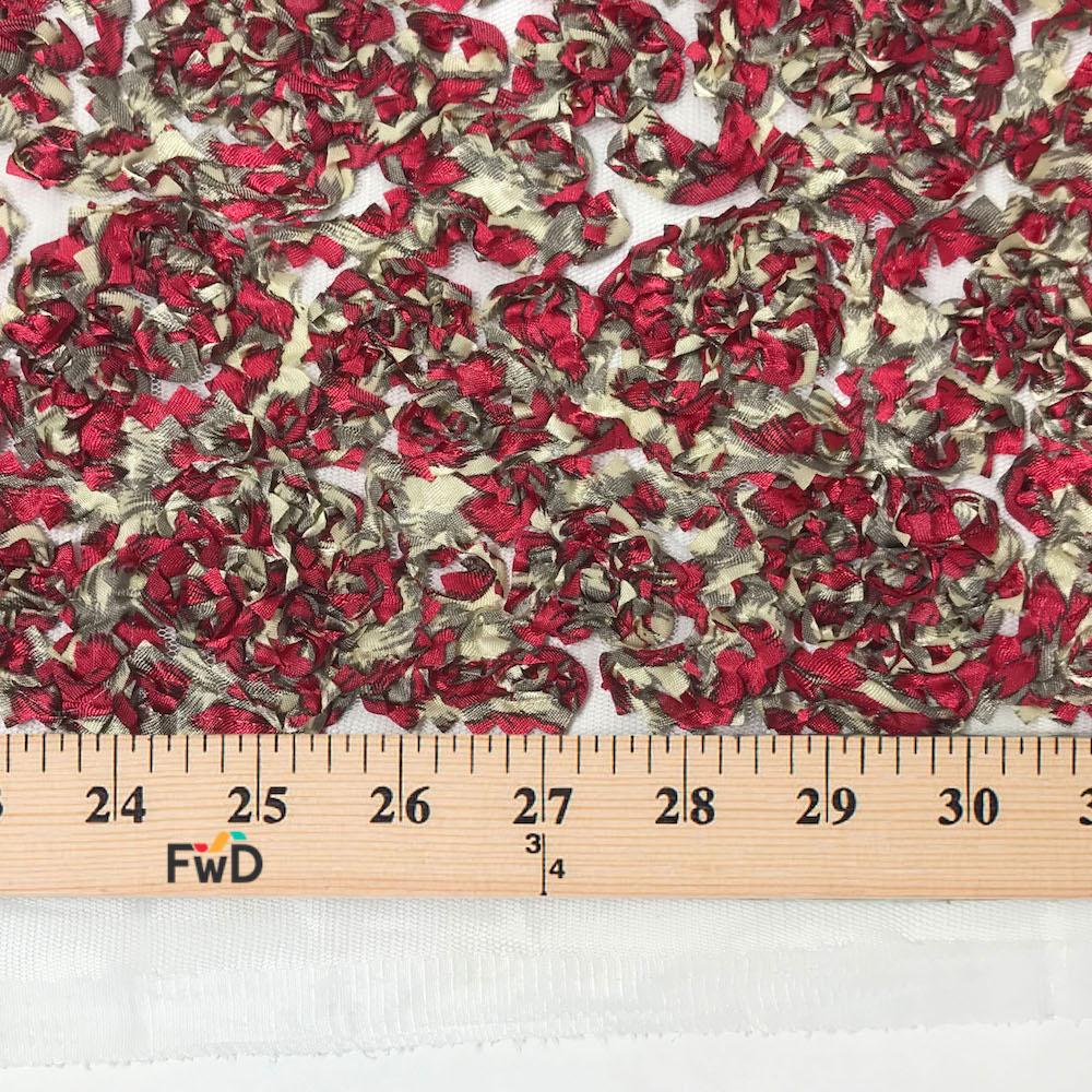 Multi Colored Ribbon Lace on Mesh Fabric 50" Wide Sold By The Yard