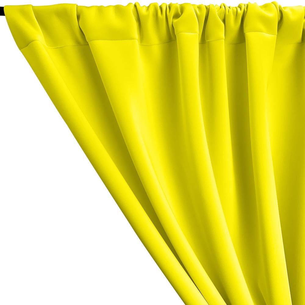 Neon Yellow Neoprene Scuba Fabric Curtains with Pockets for Pipe Drape