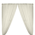 Off White Sheer Voile Fabric Curtains with Rod Pockets for Pipe and Drape