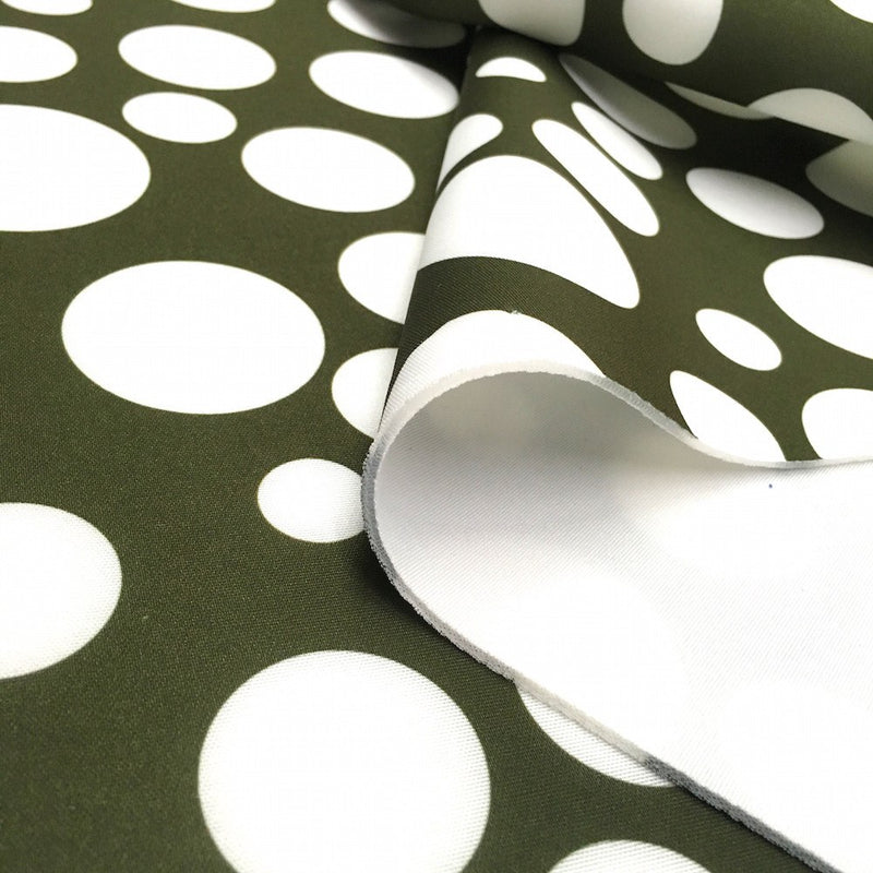 Polka Dot Printed Neoprene Scuba Knit Fabric