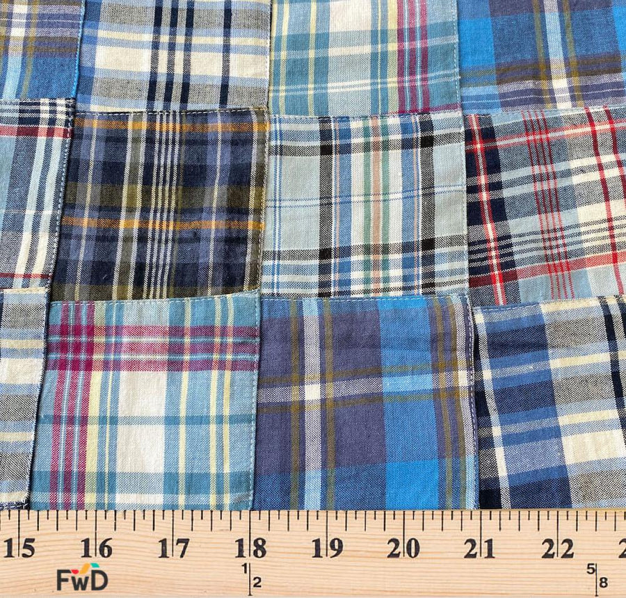 Gabriel Patchwork Nantucket Madras Plaid Fabric 100% Cotton 45" Wide