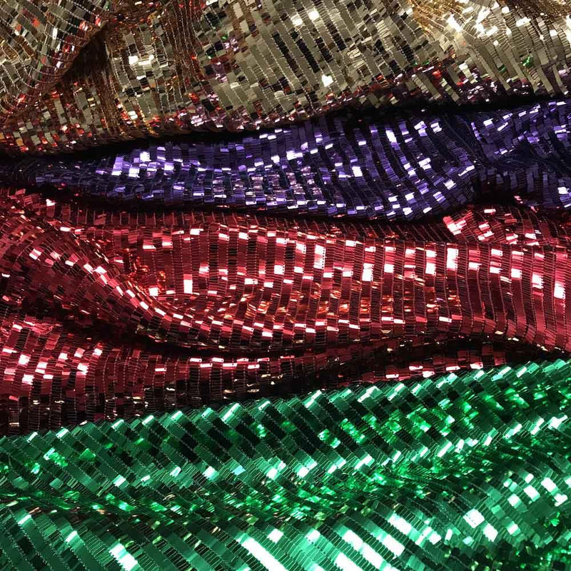 Rectangle Paino Sequins Fabric On Nylon Mesh $24.99/Yard Sold BTY