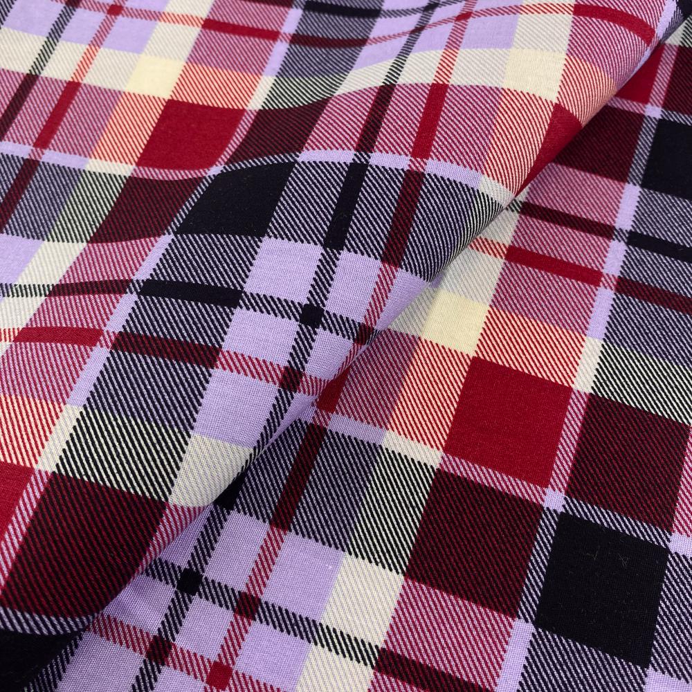 Plaid Printed Broadcloth Fabric