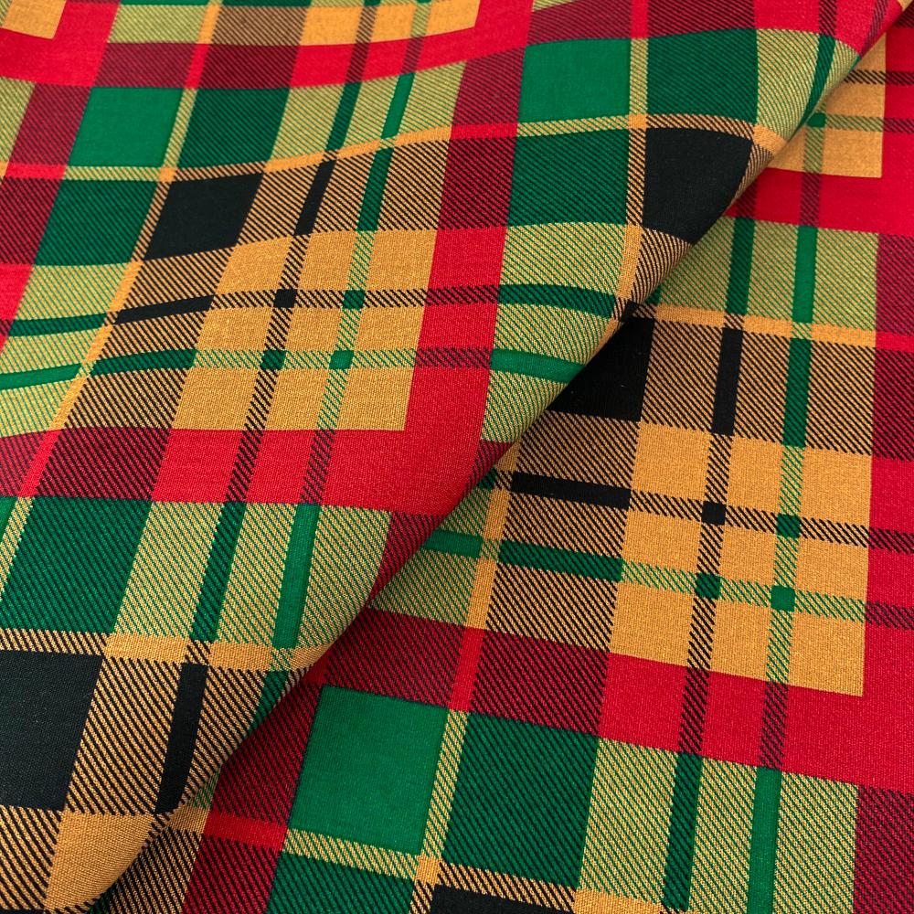Plaid Printed Broadcloth Fabric