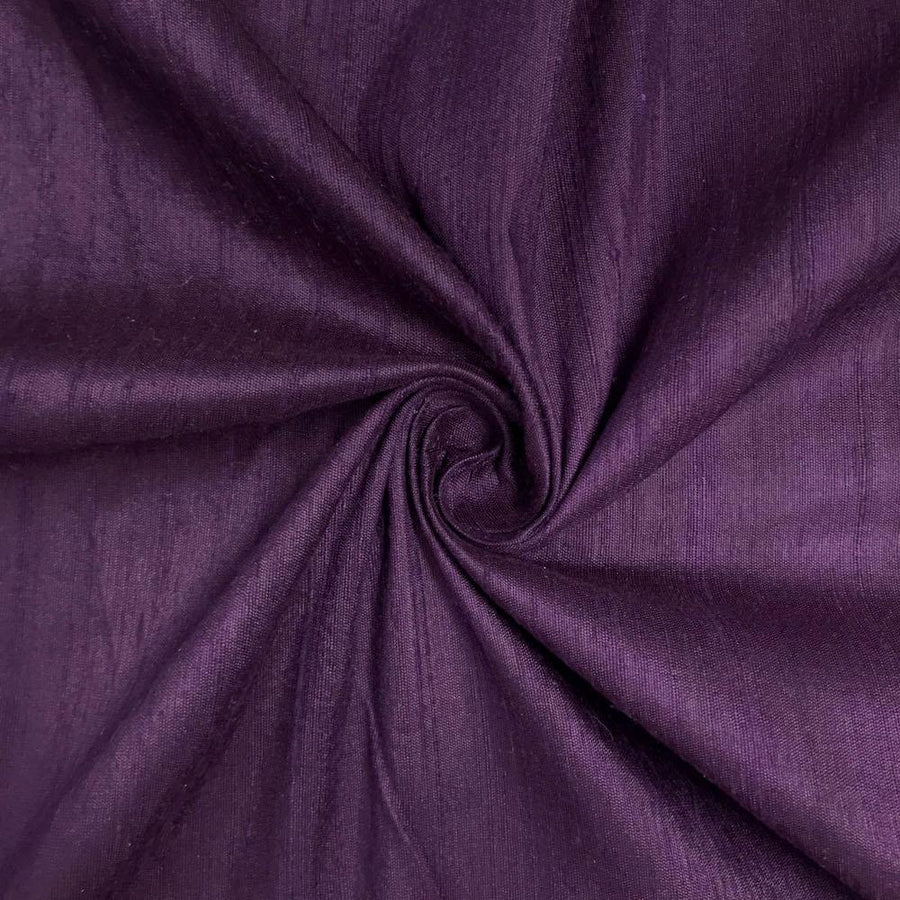 Plum Silk Dupioni (54 Inch) Fabric Pipe & Drape Pocket Curtains