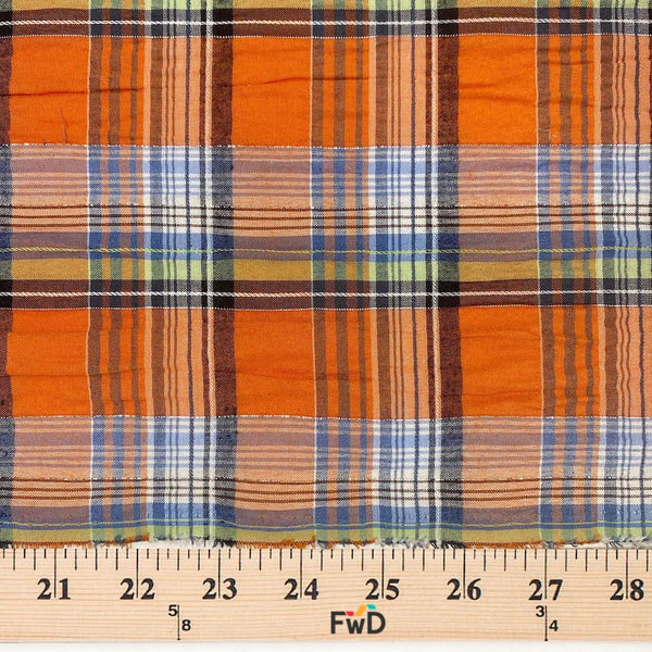 Polyester Metallic Shimmer Yarn Plaid 100% Polyester 60" Wide $4.99/Yard