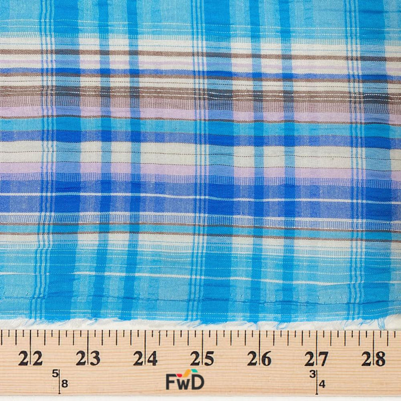 Polyester Metallic Shimmer Yarn Plaid 100% Polyester 60" Wide $4.99/Yard